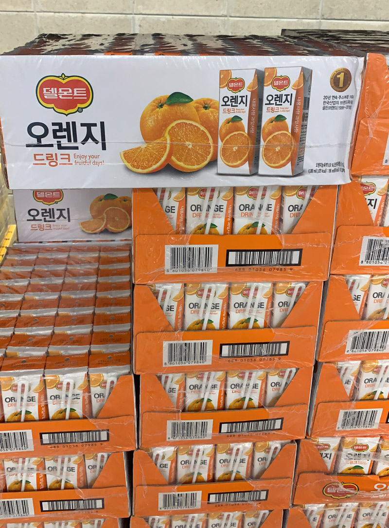띵굴마켓 : 델몬트 오렌지 드링크 190ml x 32입
